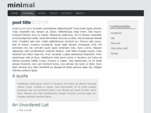 Template minimal – CSS Templates Free
